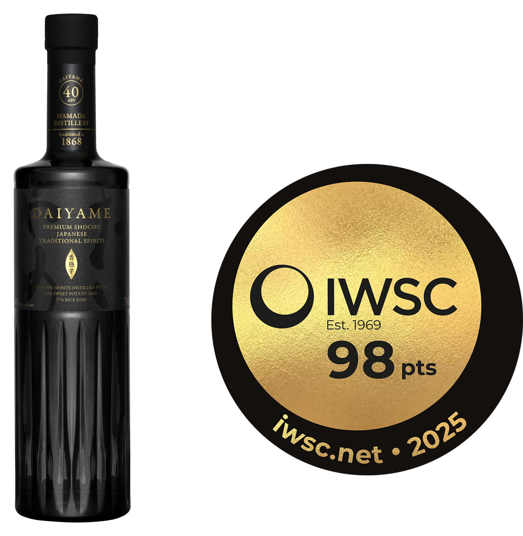 本格芋焼酎「DAIYAME40」がIWSC2025で最高金賞を受賞！ - 傳藏院蔵